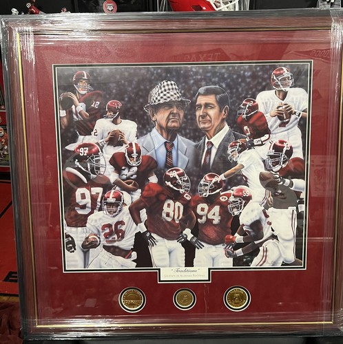 Alabama Crimson Tide Legends Of Alabama Football Large Framed Print ...