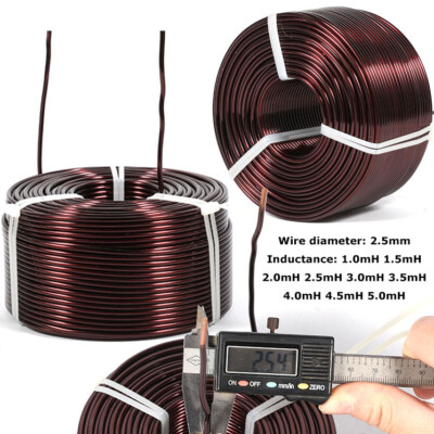 Wire Dia 2.5mm 1.0mH~5.0mH Audio Speaker Inductor Oxygen-Free Copper ...