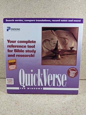 Quickverse 3.0 Windows Bible Reference Tool Sealed King James Version ...
