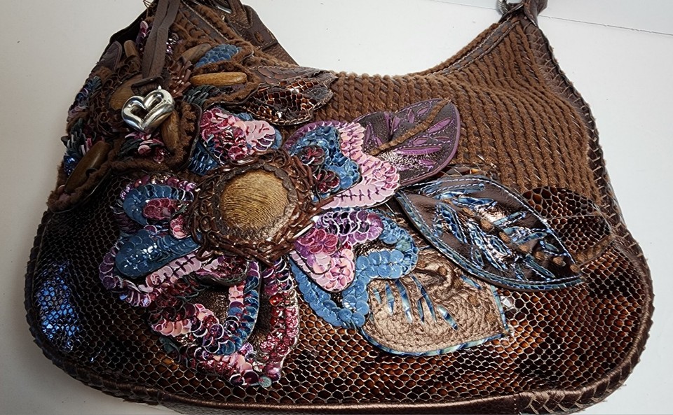 BRIGHTON MILA MULTI MEDIA MASTERPIECE COLLECTION SHOULDER HANDBAG PURSE ...