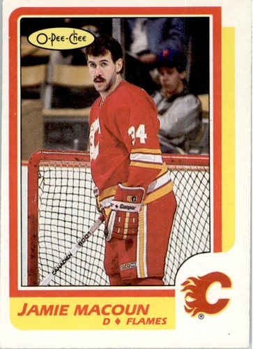 1986-87 O-Pee-Chee #203 Jamie Macoun Calgary Flames | eBay