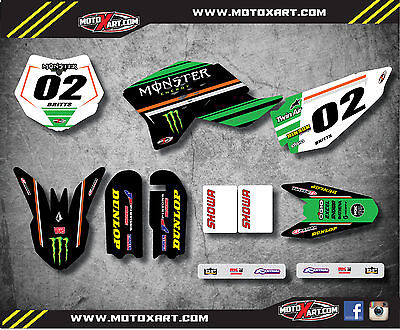 Full Graphics kit BURNOUT STYLE stickers decals fits KTM 65 2009 2015 ...