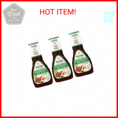 Ken's Steak House Fat Free Raspberry Pecan Dressing (9 Fl Oz (Pack of 3 ...