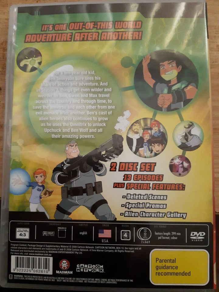 Ben 10 : Season 3 (2 Disc DVD, 2007) | eBay Australia