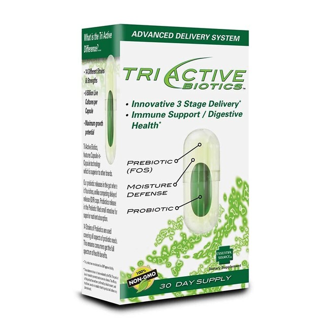 Essential Source TriActive Biotics Vegetarian Capsules 30 Count for ...