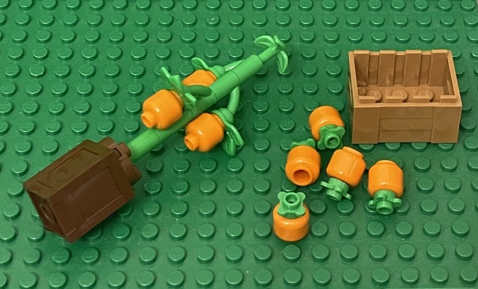 Lego MOC City Mini Figures Orange / Tangerine Fruit Mini Tree / Stalk ...