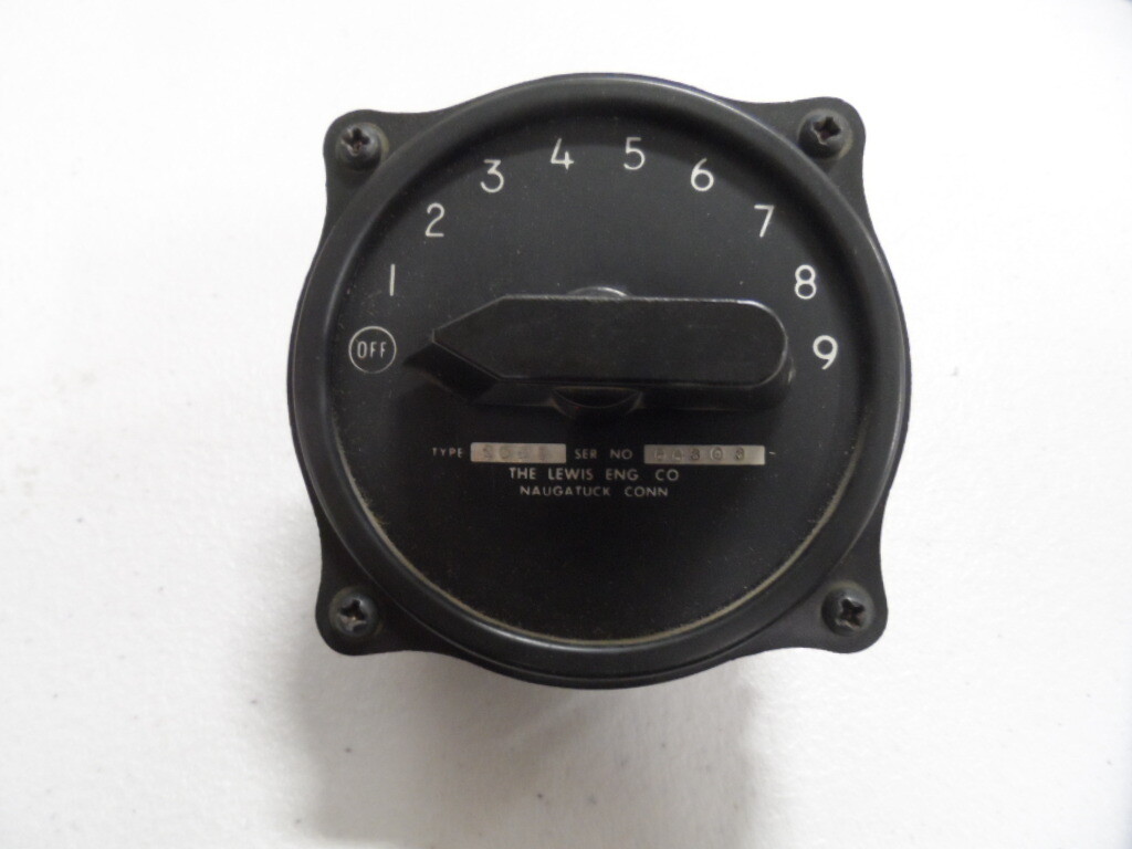 Lewis Eng. CO. 20550 9 position Aircraft Selector Switch Warbird type ...