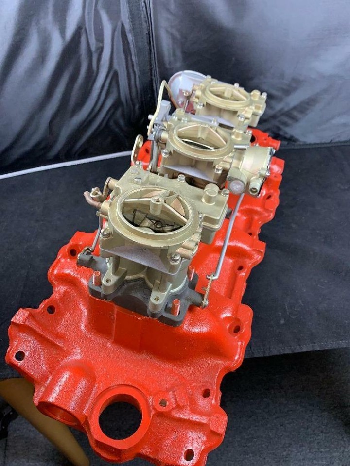 1959 CHEVY TRI POWER ROCHESTER CARBURETORS OE INTAKE #8749948 fits ...