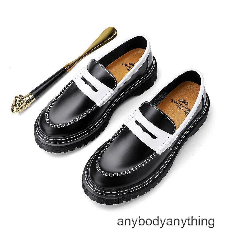 Men's Casual Fashion Pump British Creeper Fall Round Toe Pull on ...