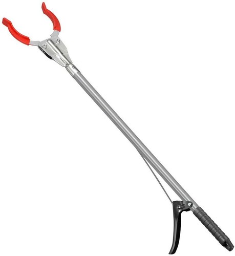ALL METAL 36" Trash Picker Waste Pick Grabber Tool Reach Aluminum Grip ...