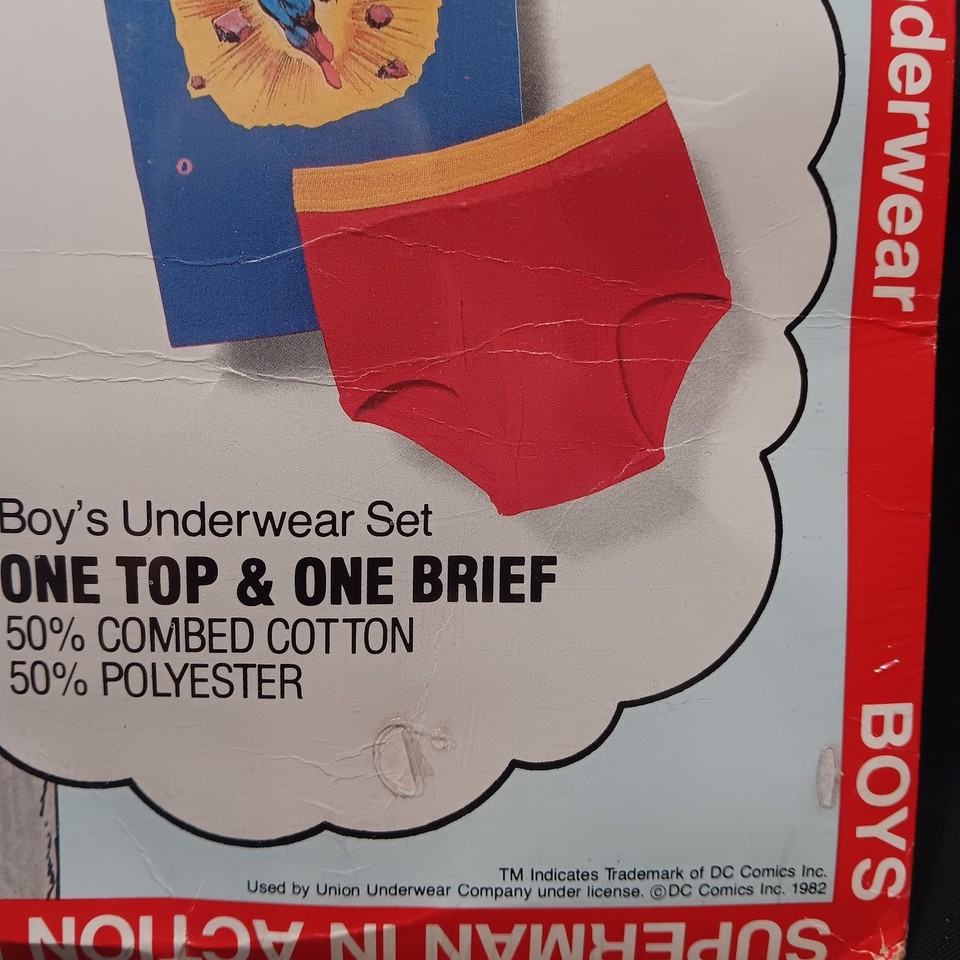 One Pair Boys Vintage Htf 80s Superman In Action Underoos Underwear Set ...