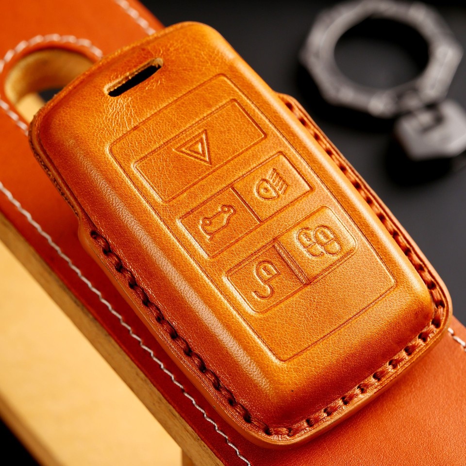 Real Leather Car Key Case Cover For Land Rover Range Rover For Jaguar E ...