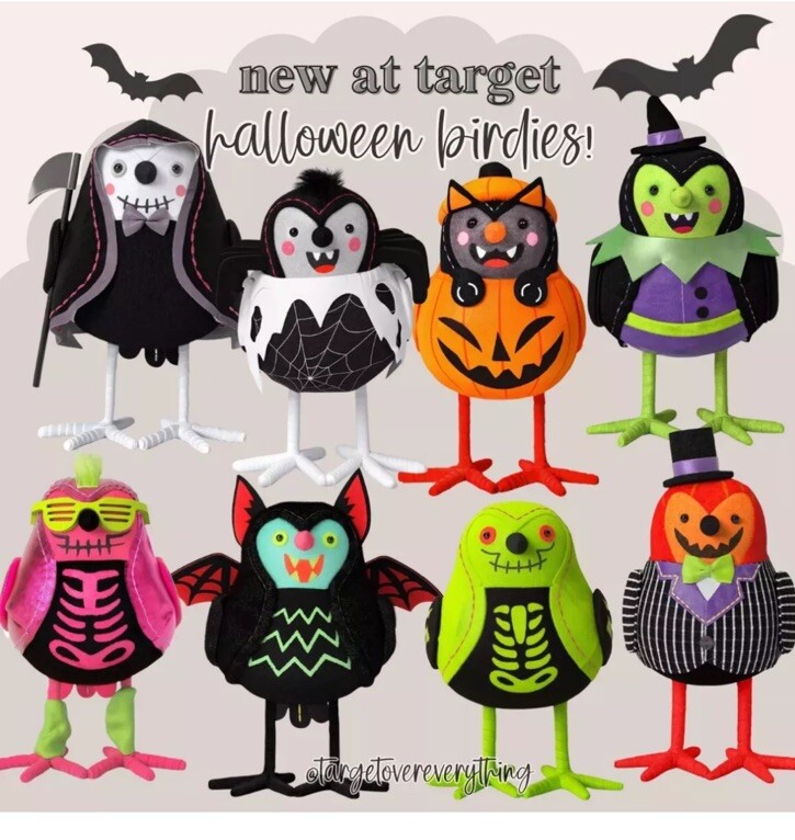 Target 2024 Hyde & EEK! Featherly Friends Halloween Fabric Birds FULL ...