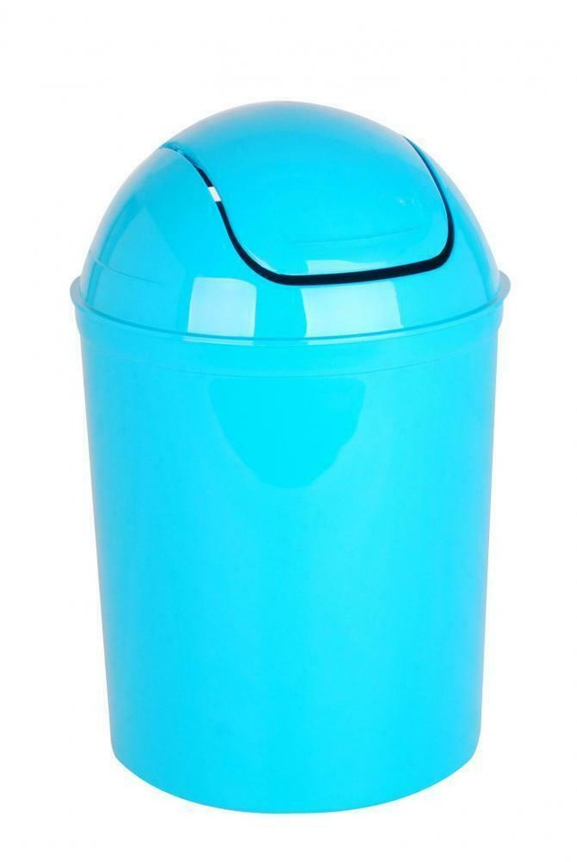 Plastic 5Lt Round Desktop Swing Top Bin Mini Dust Bin Push Top Bin ...