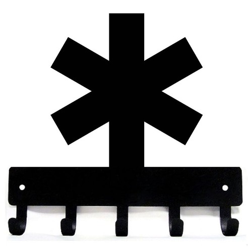 Medic Star of Life EMS Metal Key Rack - Lg 9 inch Wide - Made in USA ...