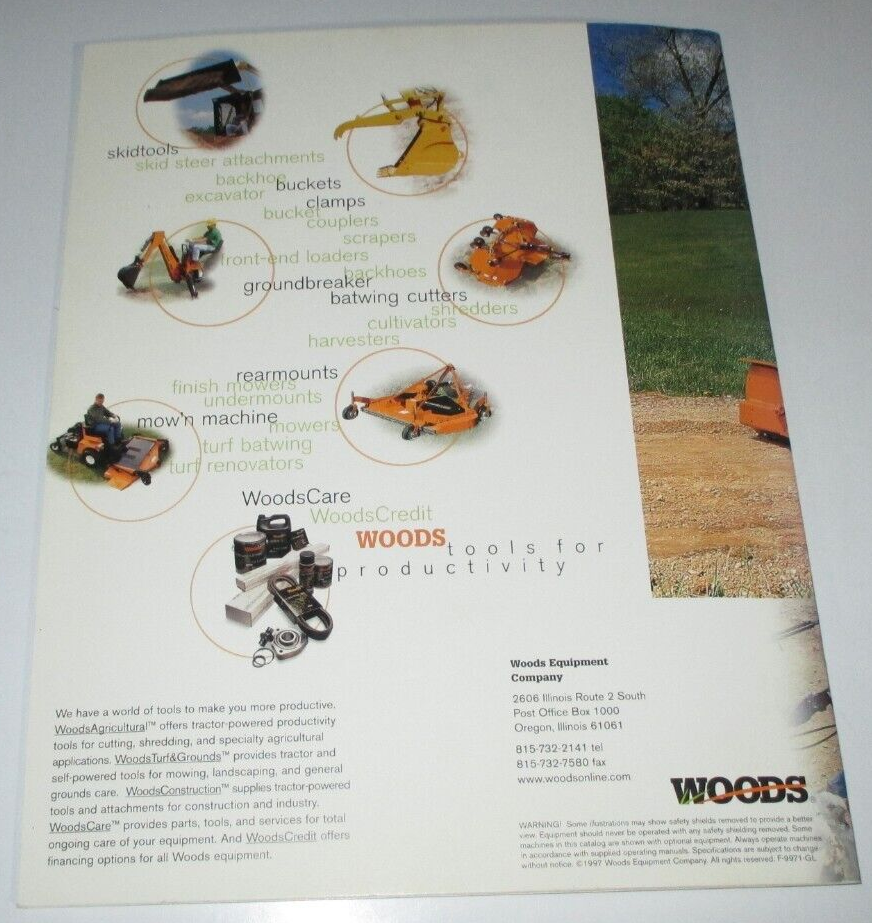 Woods Landscape Grading Tools Sales Brochure Blades Scrapers Rakes ...