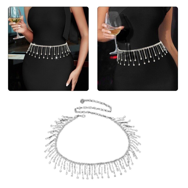 Waist Chain Women Metal Waist Rope Casual Dress Waist Chain for Lady ...