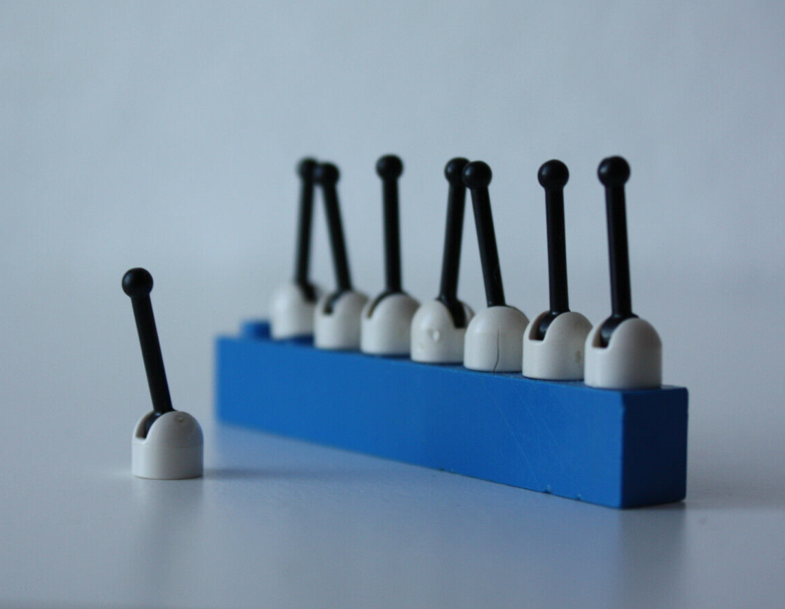 LEGO Fahrzeug Ersatzteile - 8St. Hebel + 1 St. blau LEGO Bausteine 1 x ...