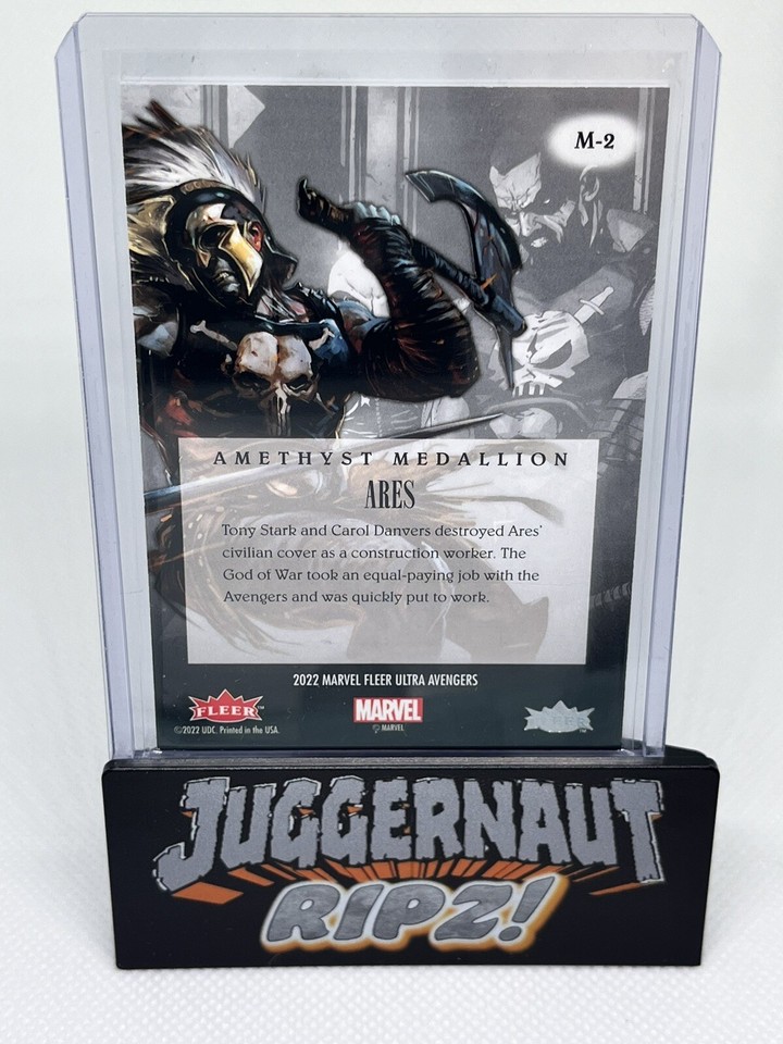 Ares #M2 Amethyst Medallion 2022 Fleer Ultra Avengers Marvel Card Upper ...