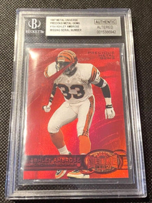 1997 Metal Universe Precious Metal Gems Red Ashley Ambrose # 164 BGS ...