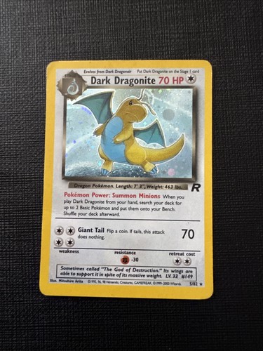 Pokemon Dark Dragonite Holo Rare Team Rockets Set 5/82 | eBay