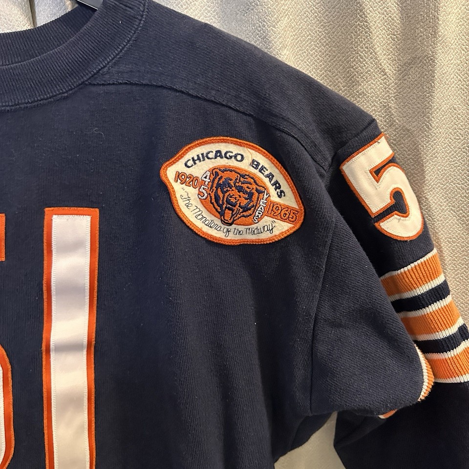 VINTAGE MADE IN USA CHAMPION CHICAGO BEARS #51 BUTKUS THROWBACK JERSEY ...