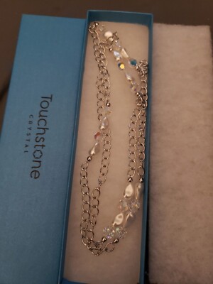 Touchstone Crystal Necklace chain Aurore Boreale & Pearl - Endless *NEW* | eBay