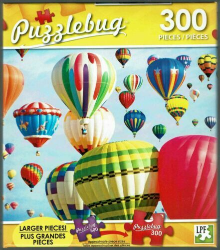 Puzzlebug 300 Pc Jigsaw Puzzle Colorful Floating Hot Air Balloons 18 1 ...