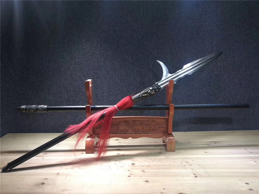 Wonderful Chinese KungFu Sickle Spear Sharp Damascus Steel Blade ...