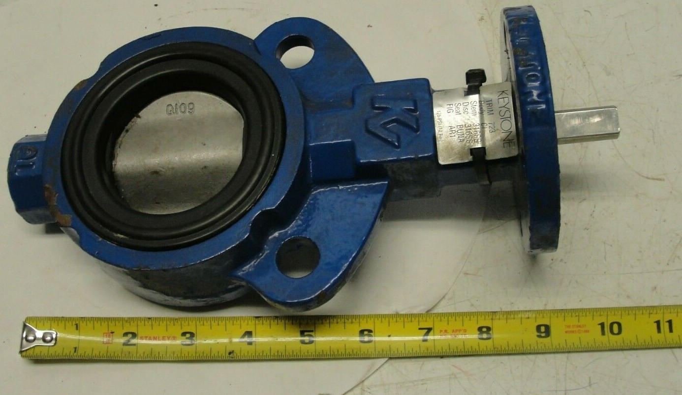Keystone Resilient Seated Butterfly Valve 175psi Trim 723 Excellent FIG ...