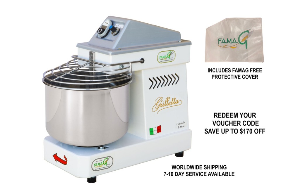 Famag Spiral Mixer IM10 (10KG DOUGH) High Hydration 90-320RPM FREE ...