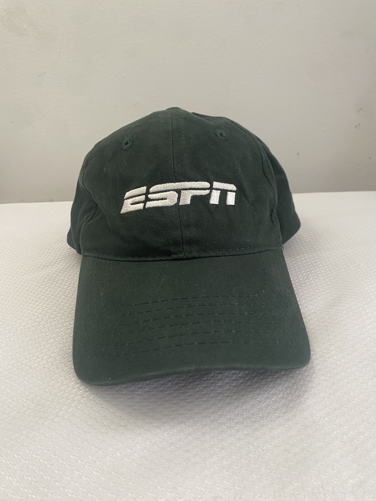 ESPN Logo Rookie Camp Strapback Hat Cap Green TV Pro… - Gem
