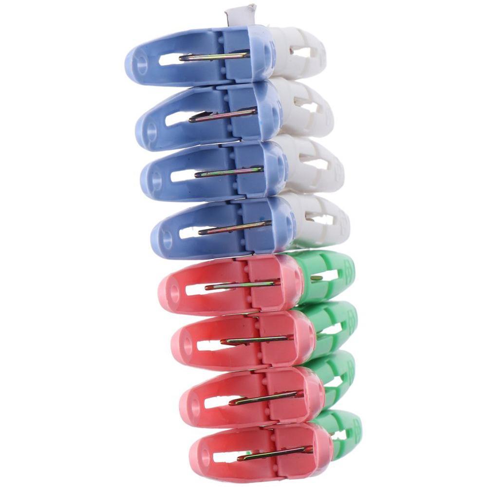 16PCs 4 Colors Laundry Clothes Clips Plastic Hanger Clip Home Closet ...