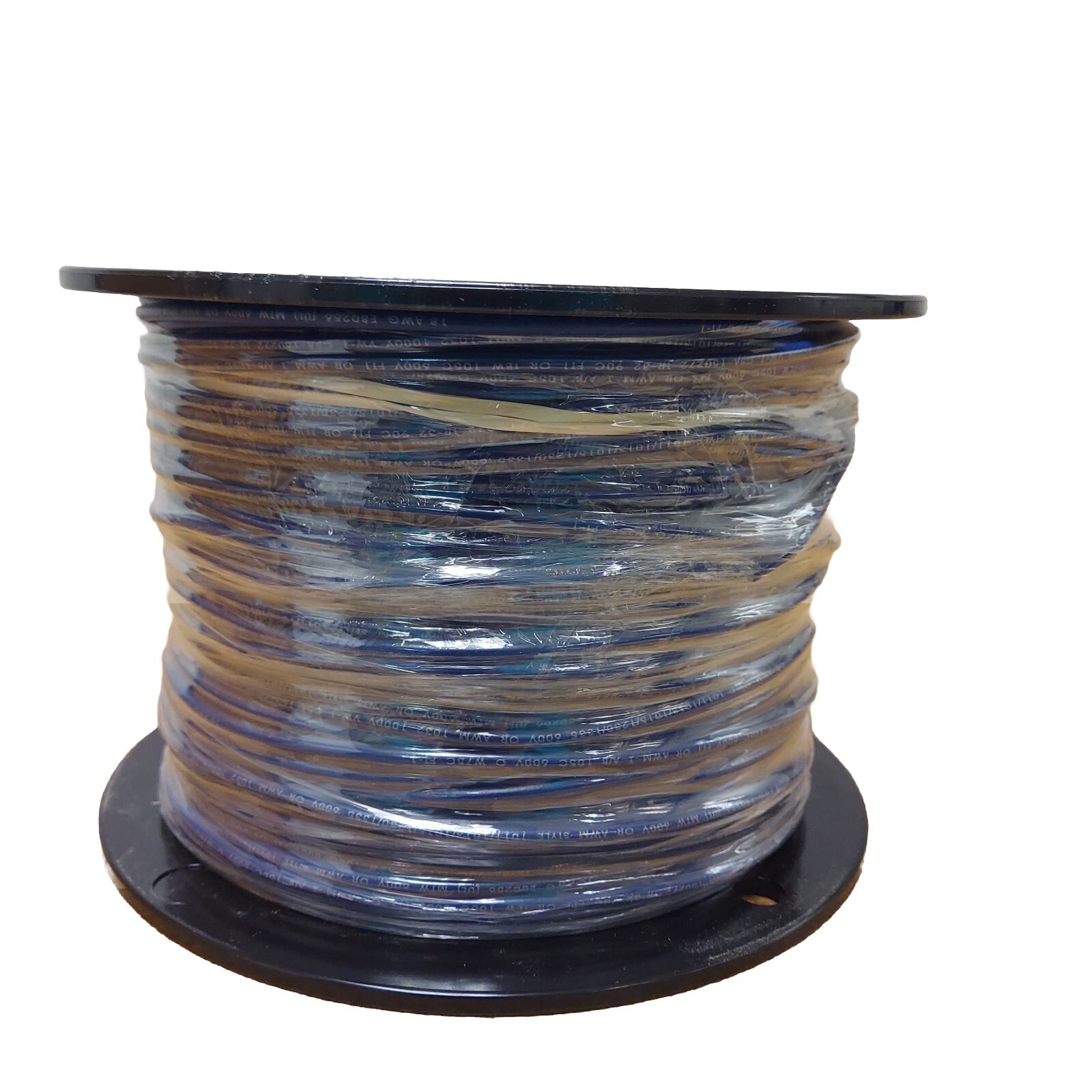 18 AWG Gauge Stranded Hook-Up Wire Blue 500ft UL1015 600V Tinned Copper ...