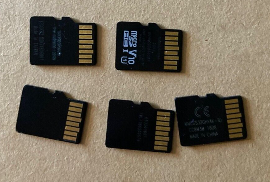 Lot 280~Lot of 5 Micro SD SDHC Memory Cards 32GB~Team~Gigastone ...
