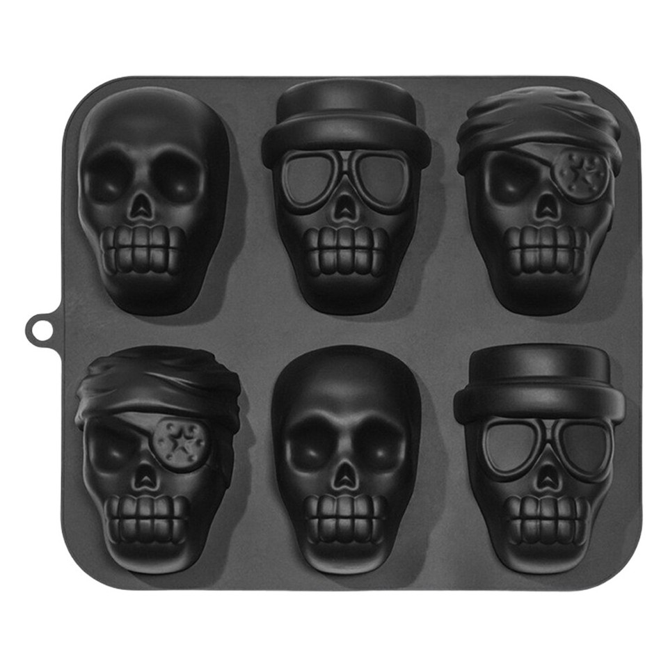 Halloween Skull Silicone Molds Cavity Skull Zombie Mold DIY Skull ...