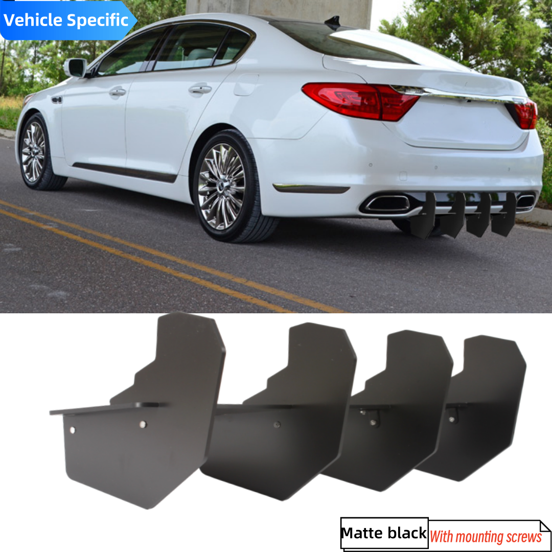 FOR 2015-2018 KIA K900 MATTE BLACK ABS REAR BUMPER ADD-ON DIFFUSER W ...
