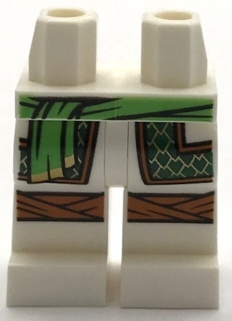 Lego New Minifig White Pants Legs w/Bright Green Sash Robe Ends Part | eBay