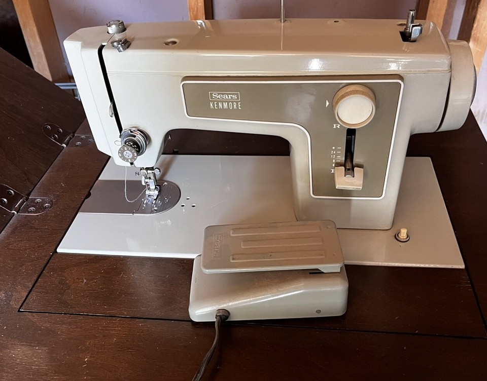 Vintage Sears Kenmore Electric Sewing Machine – With Cabinet Model 148 ...
