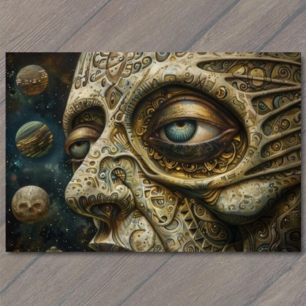 POSTCARD Alien God Civilization Religious Deity Ceremony Sacred Ritual ...