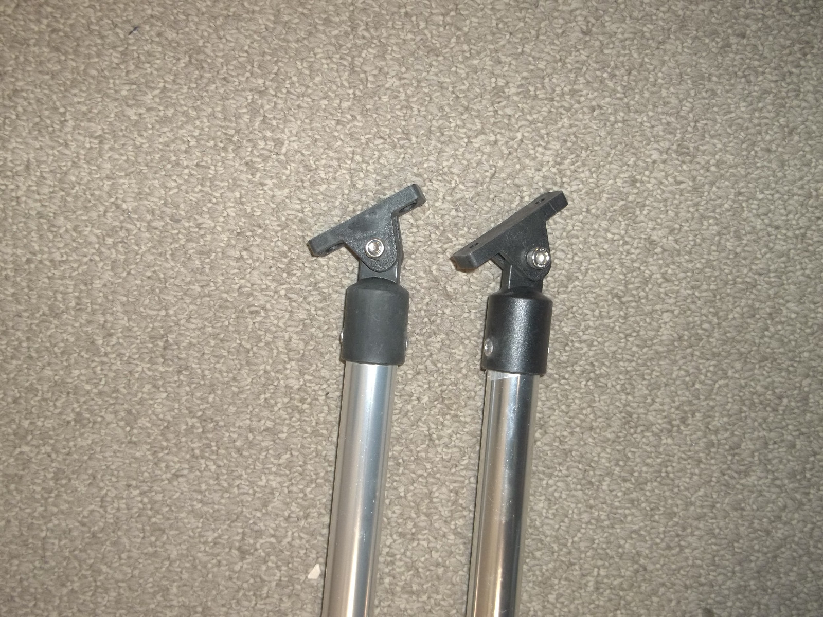 33" ALUMINUM TUBE boat Bimini Top Rear Support Radar Poles pair two 2 w ...