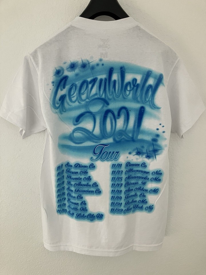 GEEZY World 2021 Tour Merch Shirt White Graphic M Streetwear | eBay