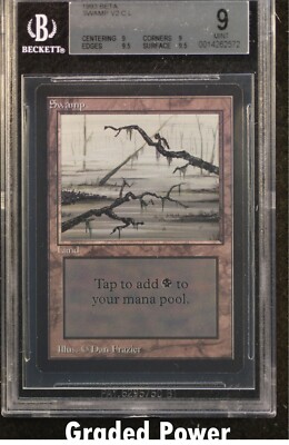 Beta Swamp BGS 9 QUAD++ (2572) Magic MTG | eBay