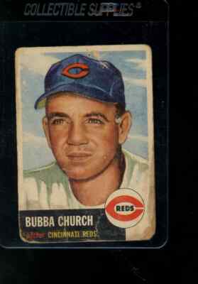 1953 TOPPS BASEBALL CARD #47 BUBBA CHURCH CHICAGO CUBS LOW GRADE | eBay