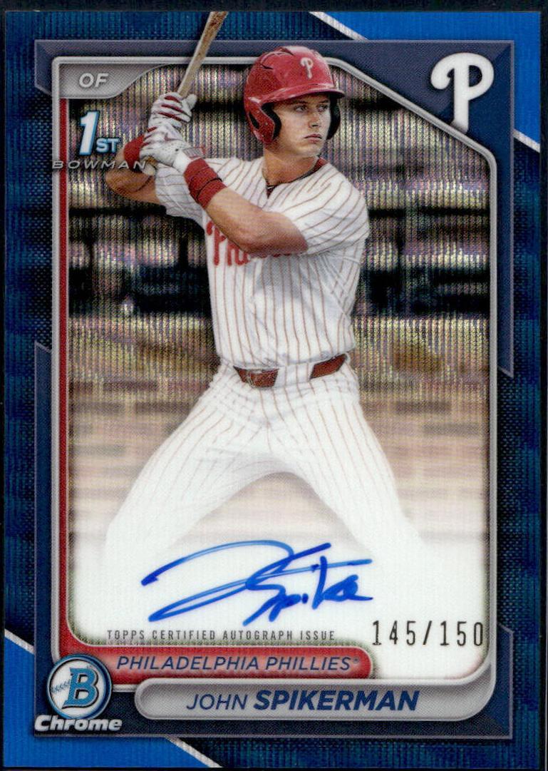 2024 Bowman Draft - Chrome Prospect Autographs John Spikerman #CPA-JSP ...