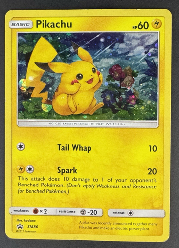 Pikachu SM86 Holo Rare - Sun and Moon Black Star Promos - Pokémon TCG - LP/MP | eBay