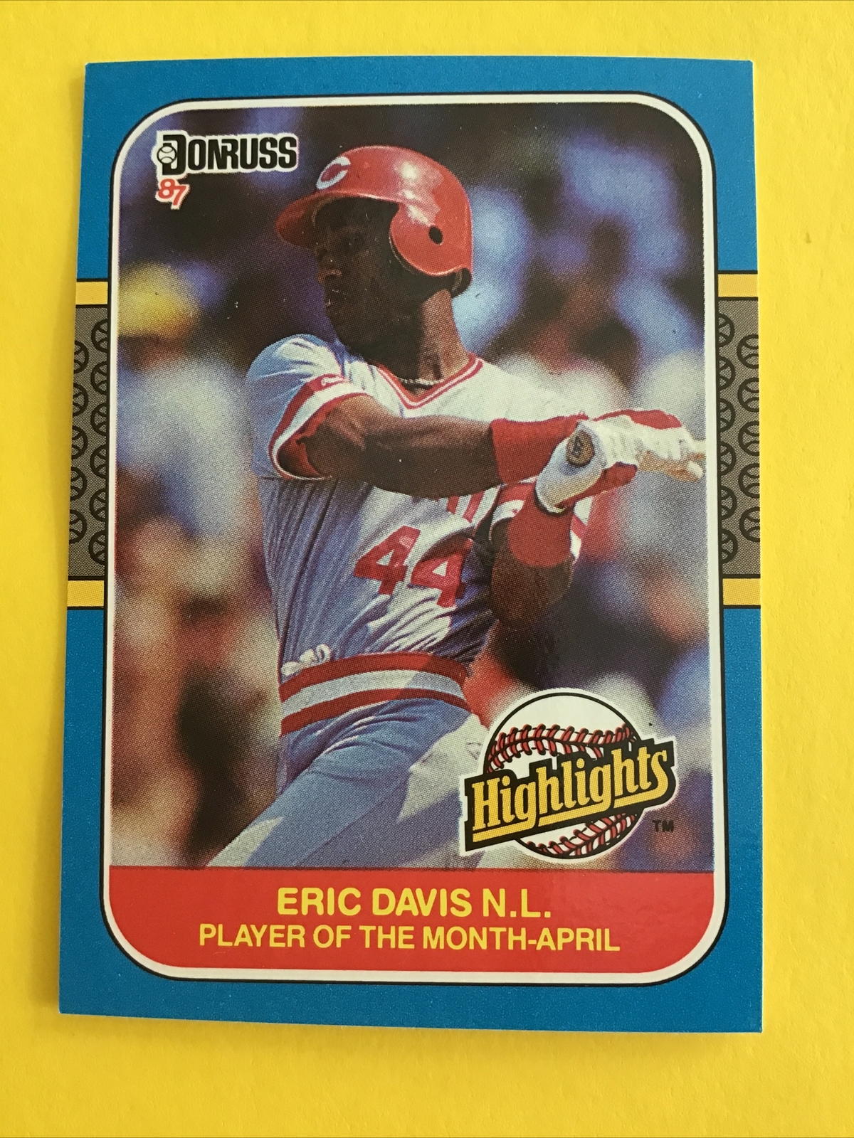 1987 Donruss Highlights Baseball Card Eric Davis #3 MINT 💎READ | eBay