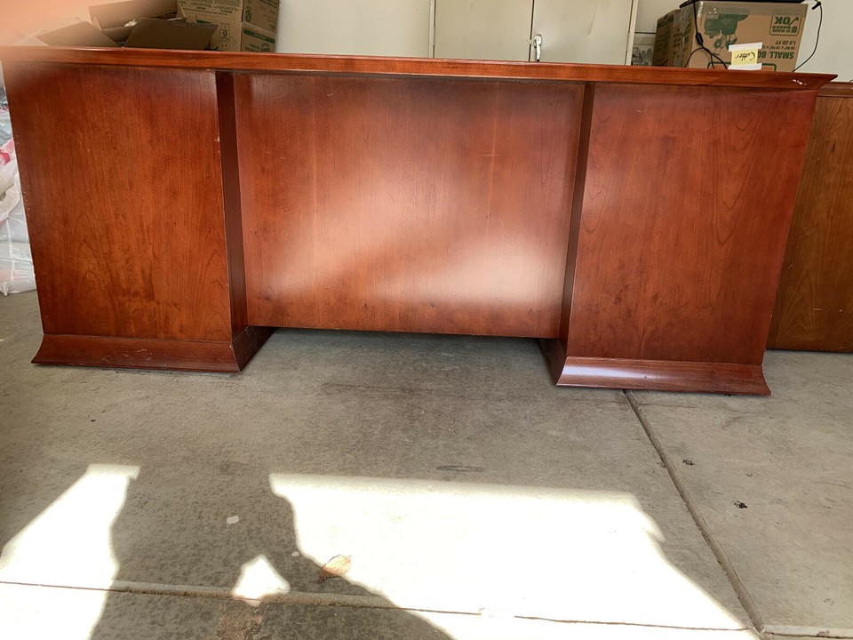 Huge Wooden Boss Office Desk | eBay