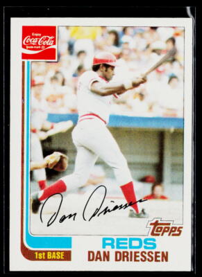 Dan Driessen 1982 Topps Coca-Cola Cincinnati Reds #6 Cincinnati Reds | eBay