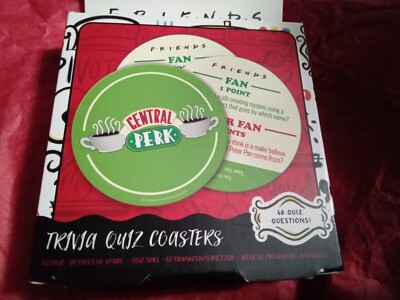Friends Show Trivia Quiz Coasters - Set of 20 with 40 Quiz Questions ...